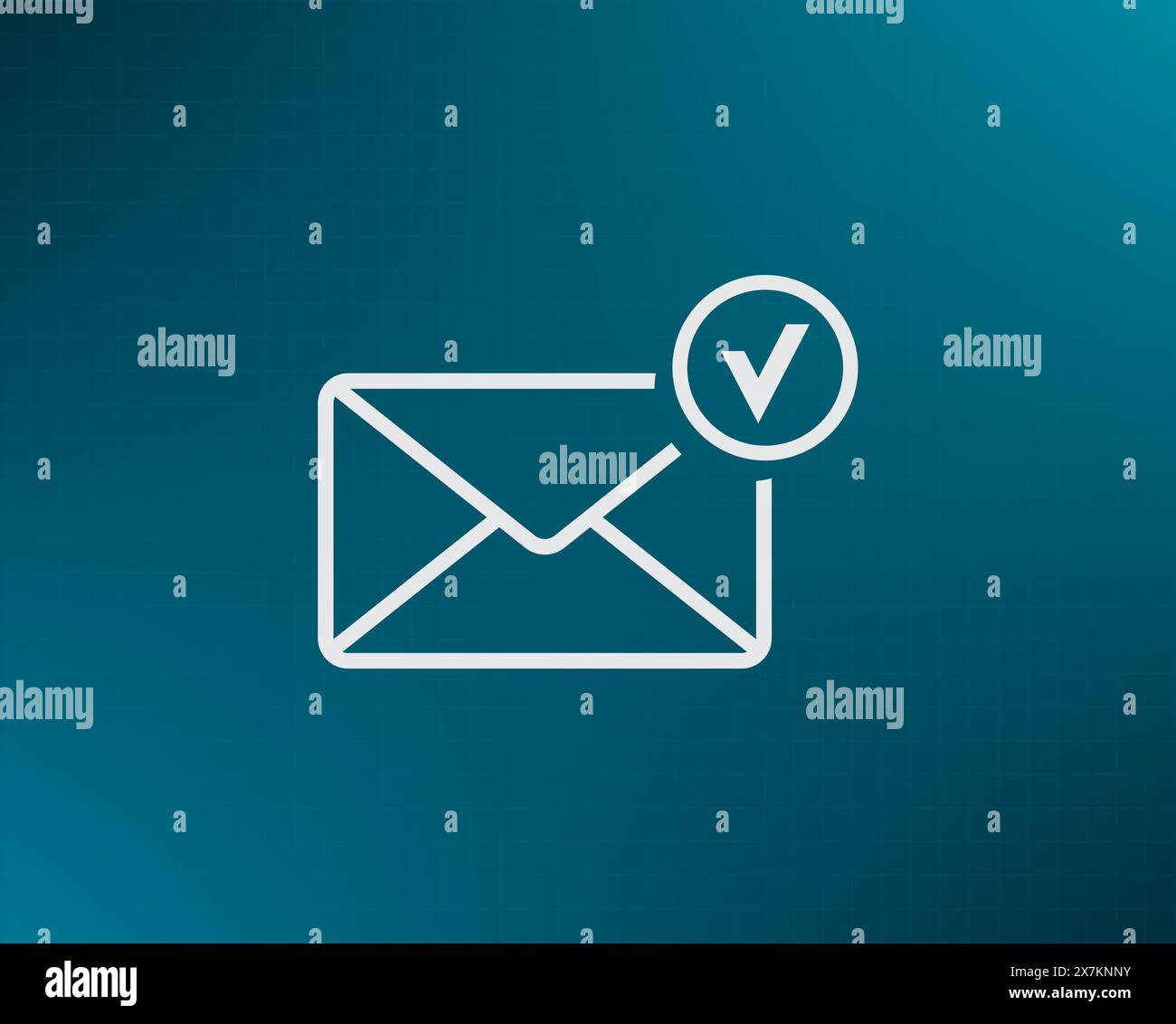 New message, a picture of the letter with a tick vector icon Stock ...