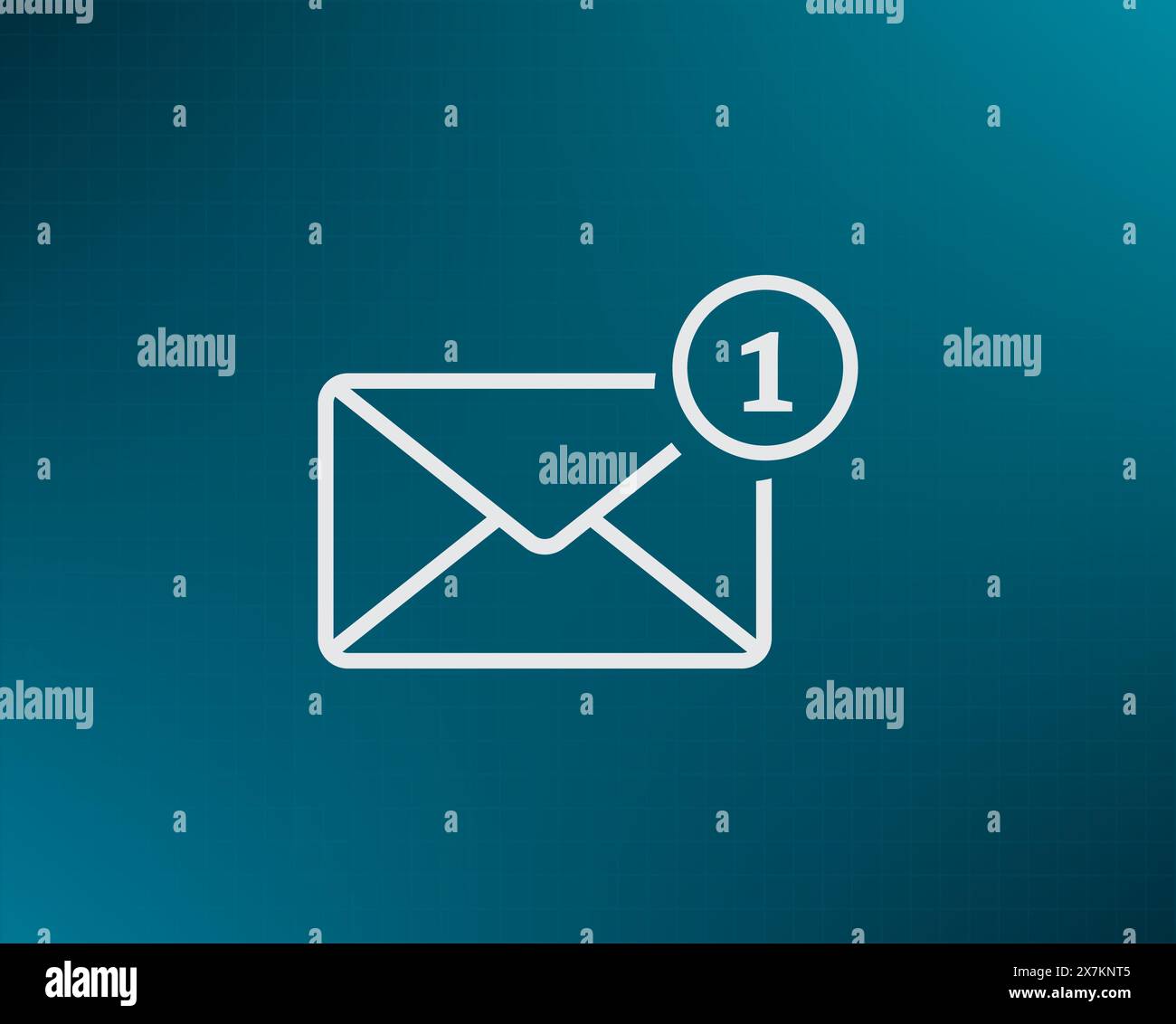 A new message, a picture of a letter with a number one Stock Vector ...