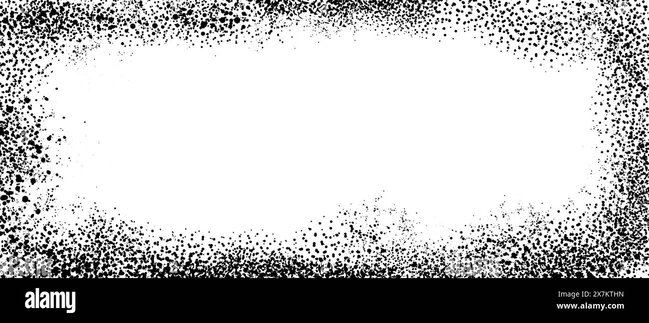 Splayed paint drop texture frame. Vintage grain grunge background ...