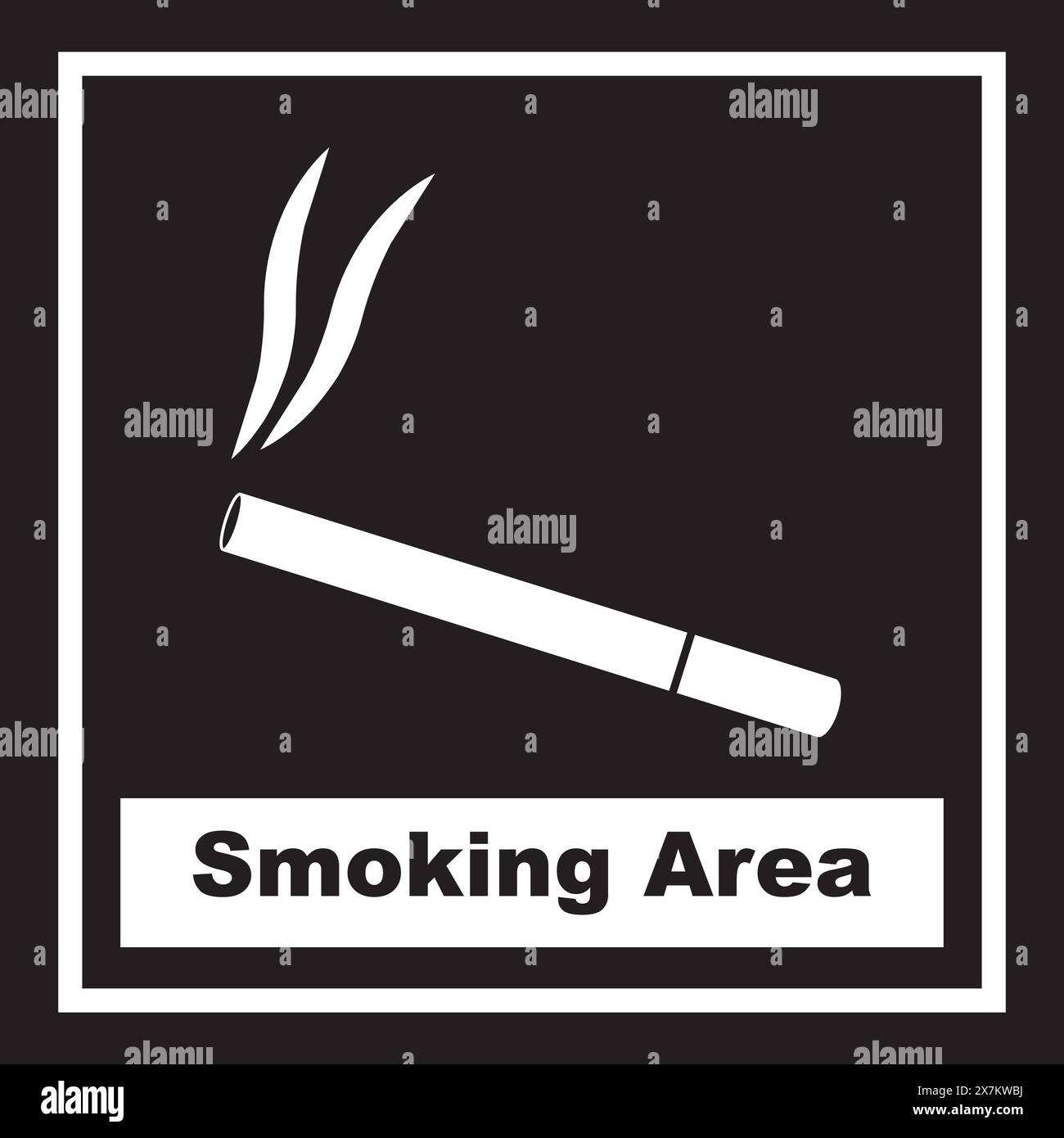 smoking area sign vector illustration symbol design Stock Vector Image ...