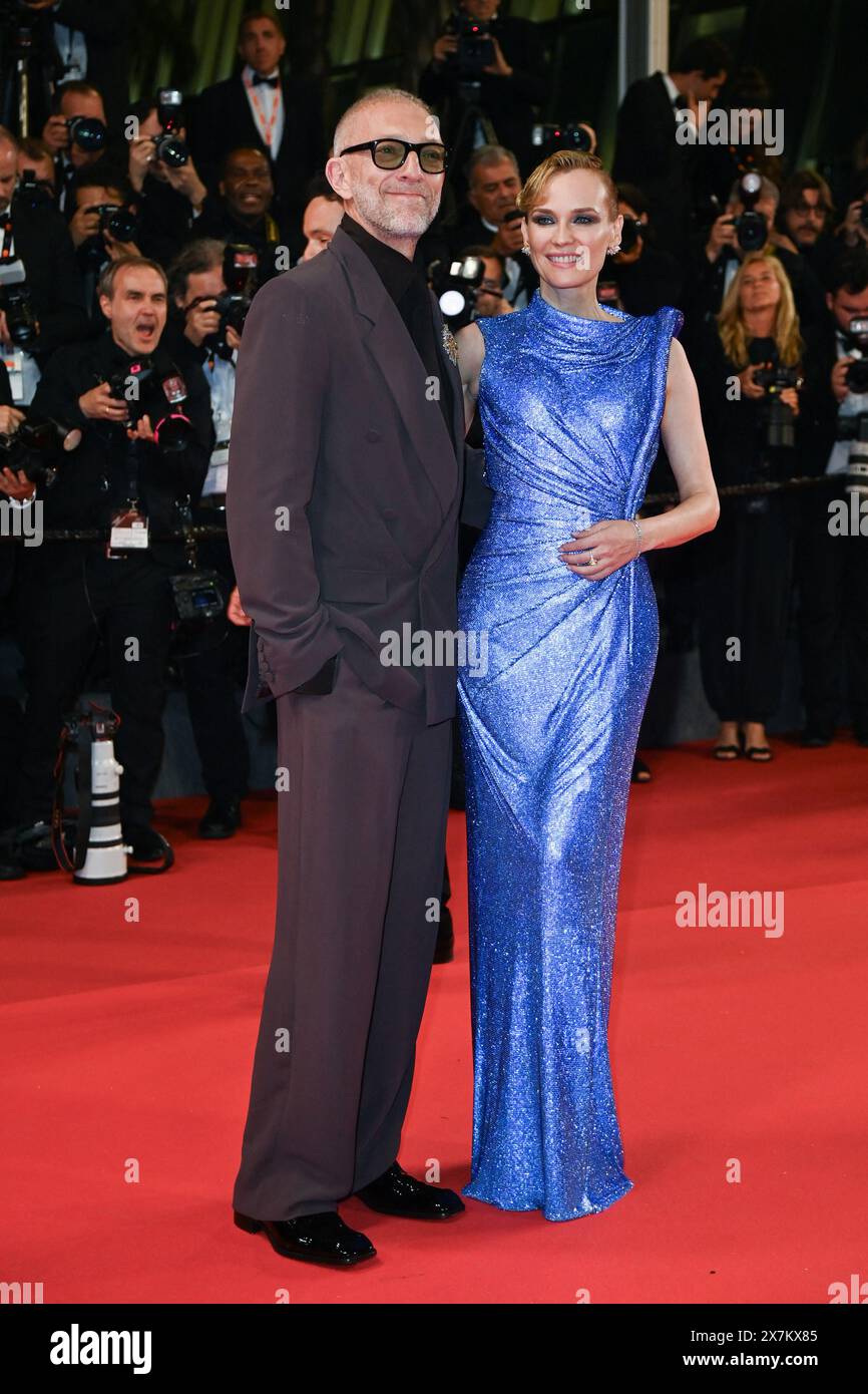 Cannes, France. 20th May, 2024. Vincent Cassel and Diane Kruger attending The Shrouds Premiere ...
