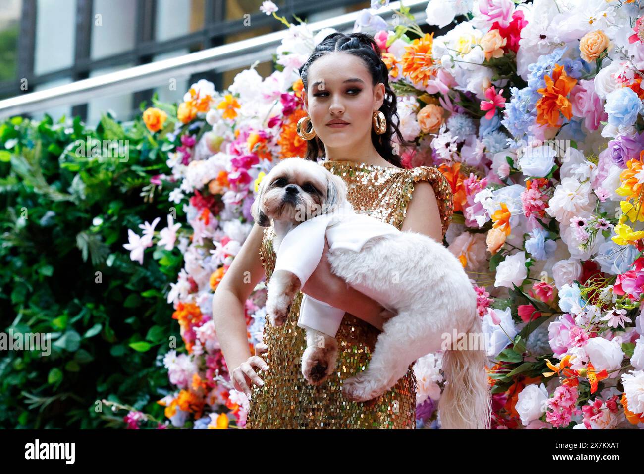 New York, United States. 20th May, 2024. Dogs dressed in replica Met ...