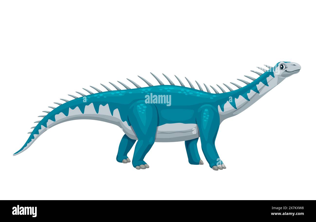 Cartoon Barapasaurus dinosaur character. Isolated vector large ...