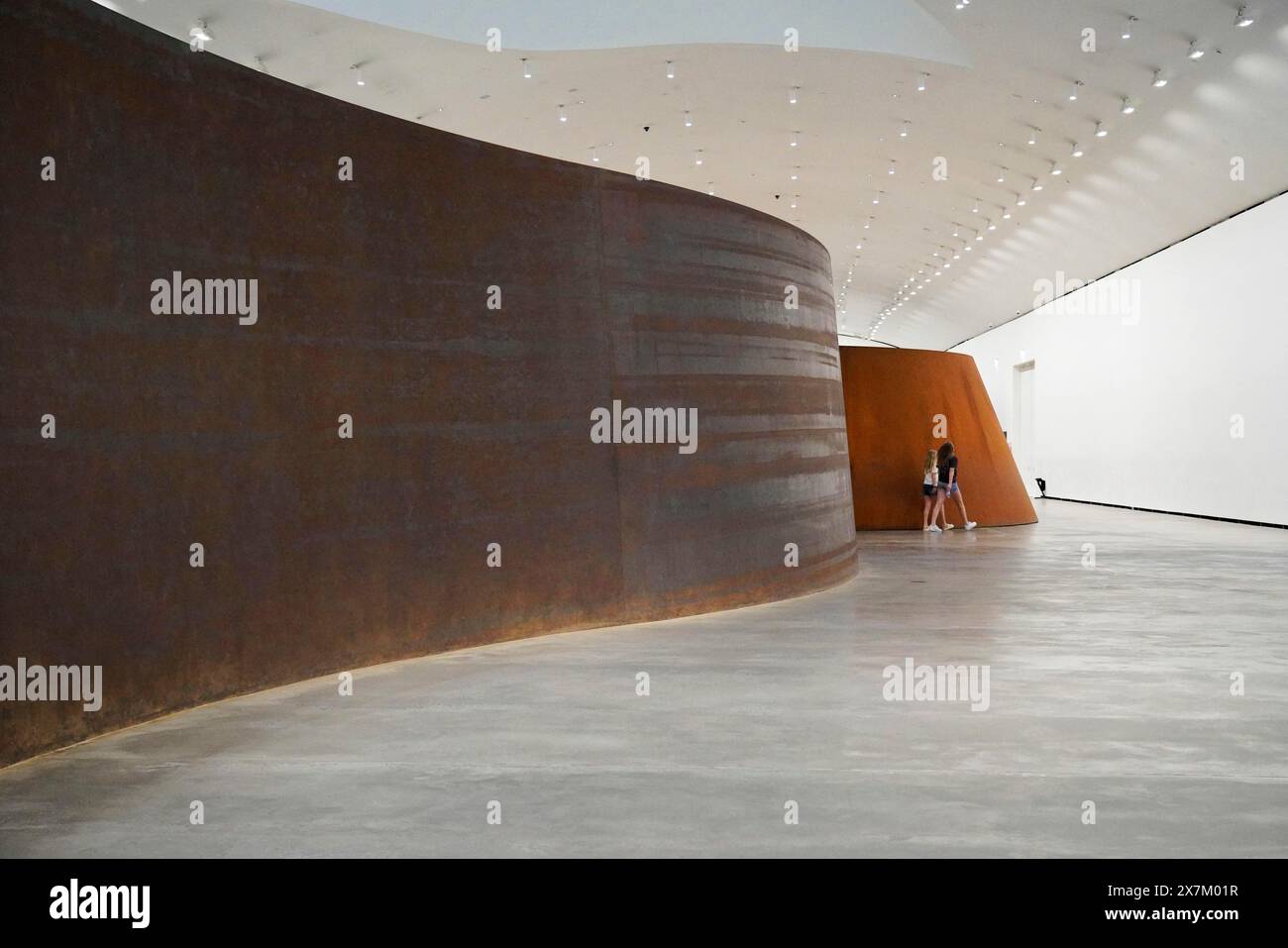 Guggenheim Museum Bilbao, Spain, Europe, Spacious corridor in modern ...