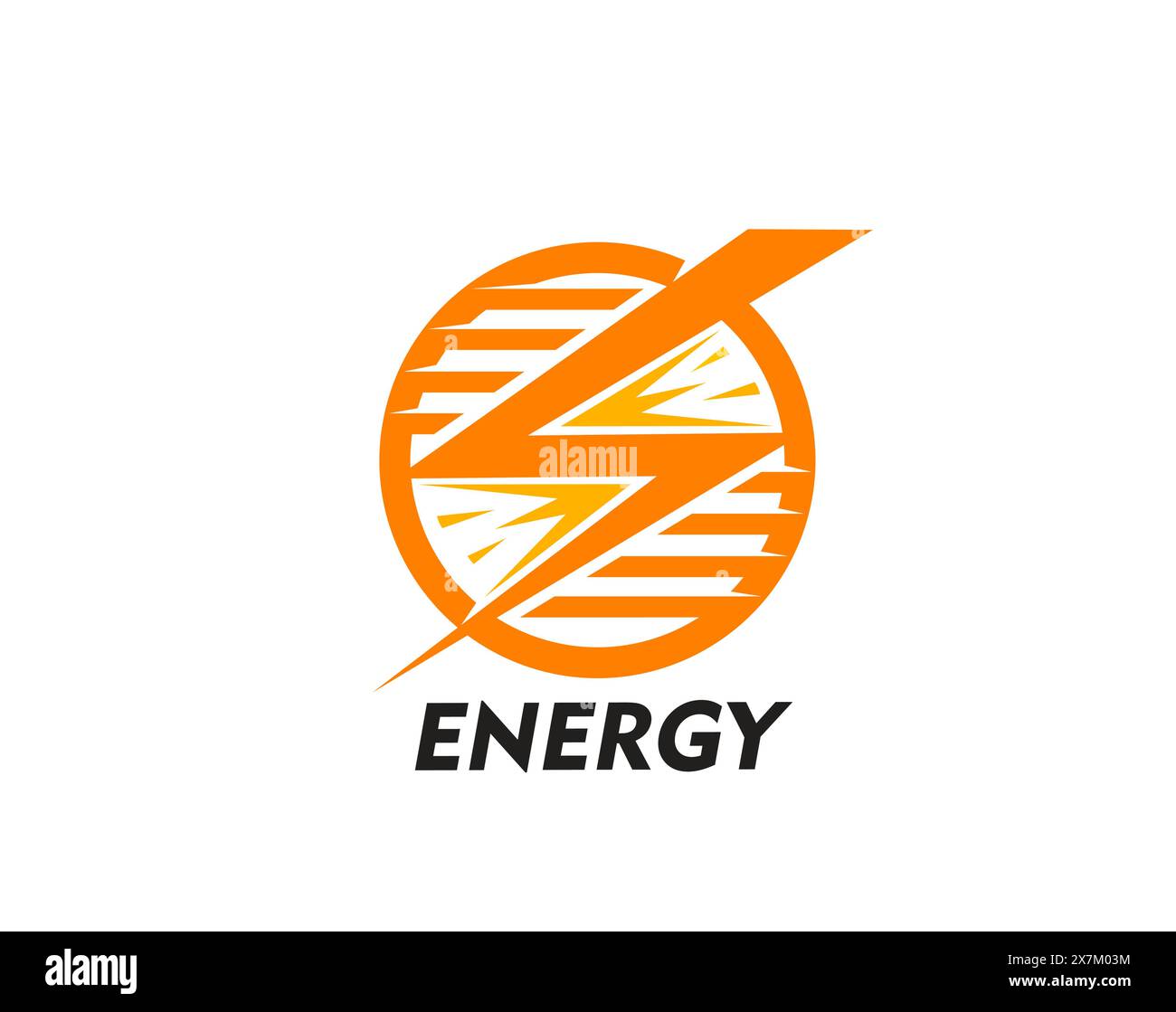 Electric energy icon of electricity lightning sign for power supplier ...