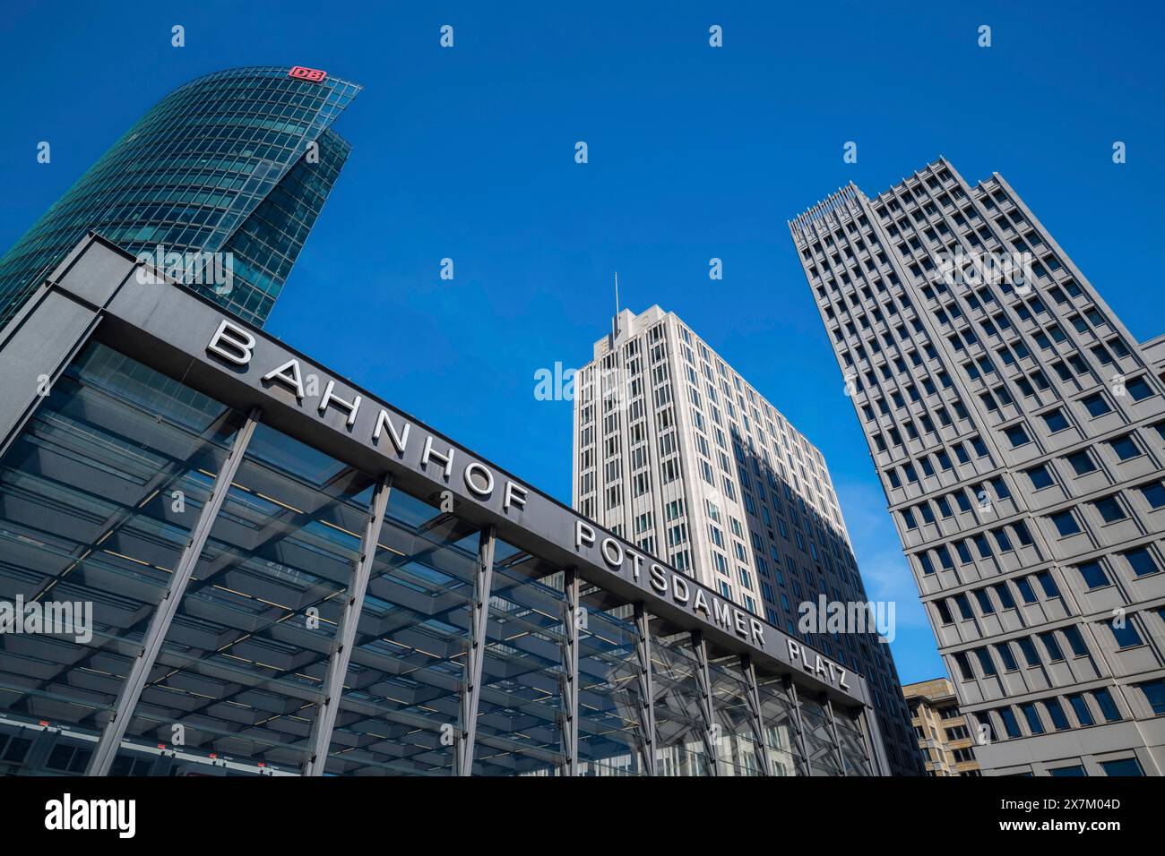 Potsdamer Platz, skyscrapers, railway tower, Sony Center, Beisheim ...