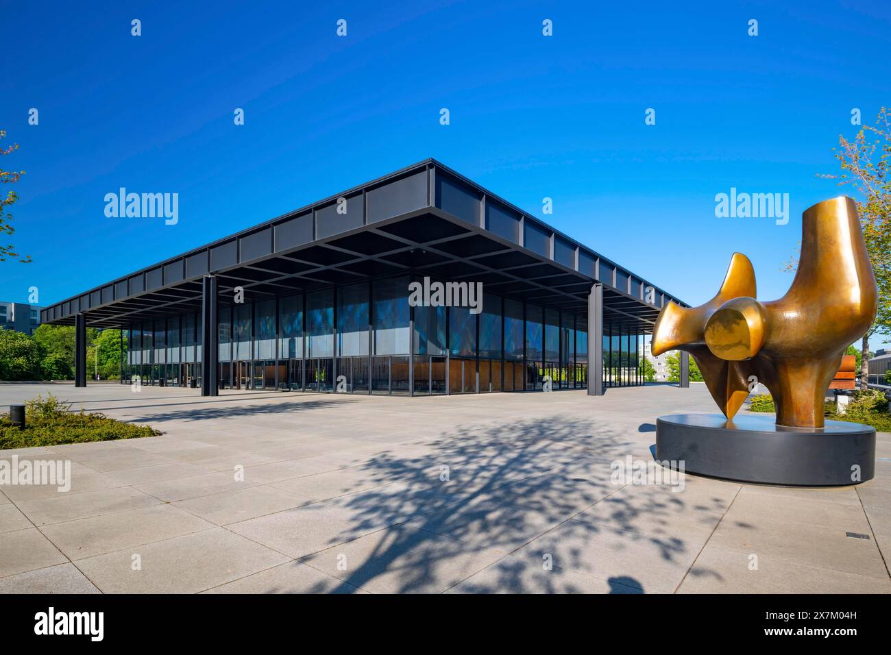 New National Gallery, architect Mies van der Rohe, bronze sculpture The ...