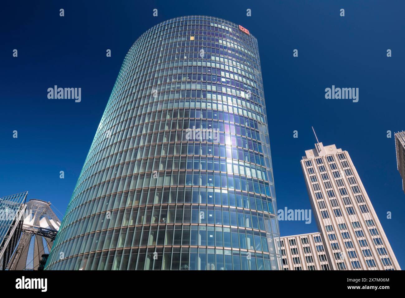 Potsdamer Platz, skyscrapers, railway tower, Sony Center, Beisheim ...