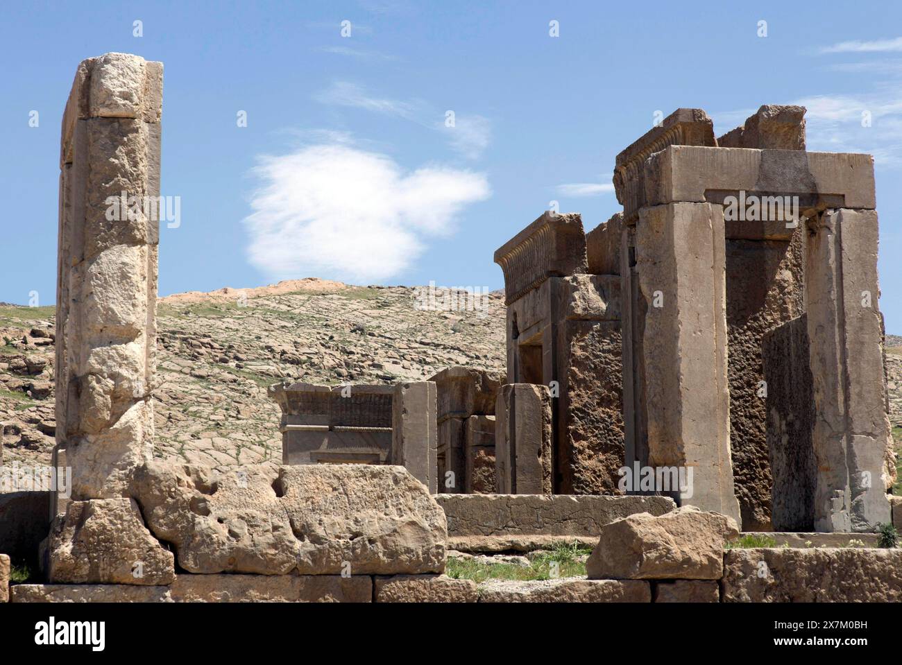 View of the ruins of Persepolis. The ancient Persian residential city ...