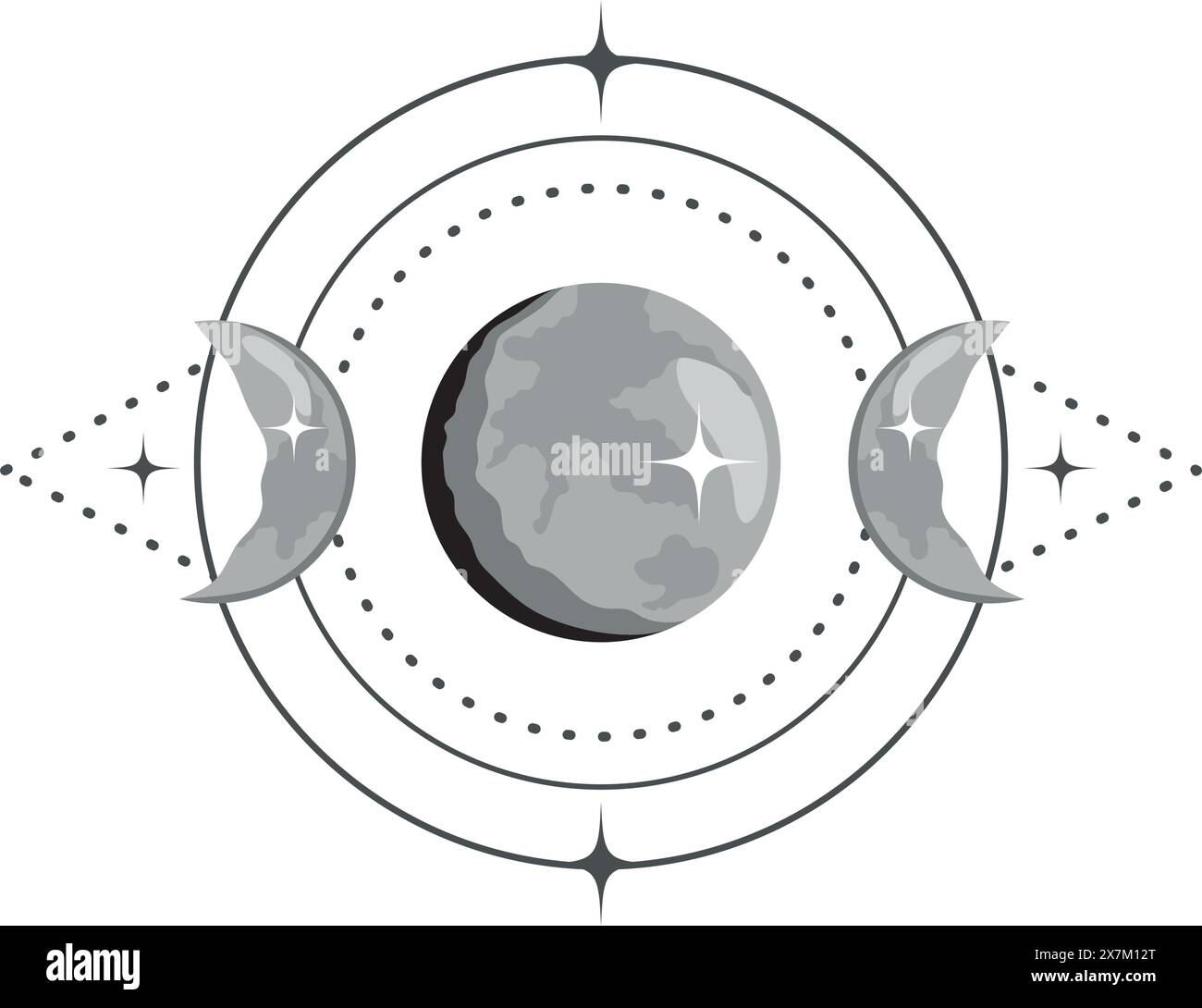 moon phases astronomical science Stock Vector Image & Art - Alamy