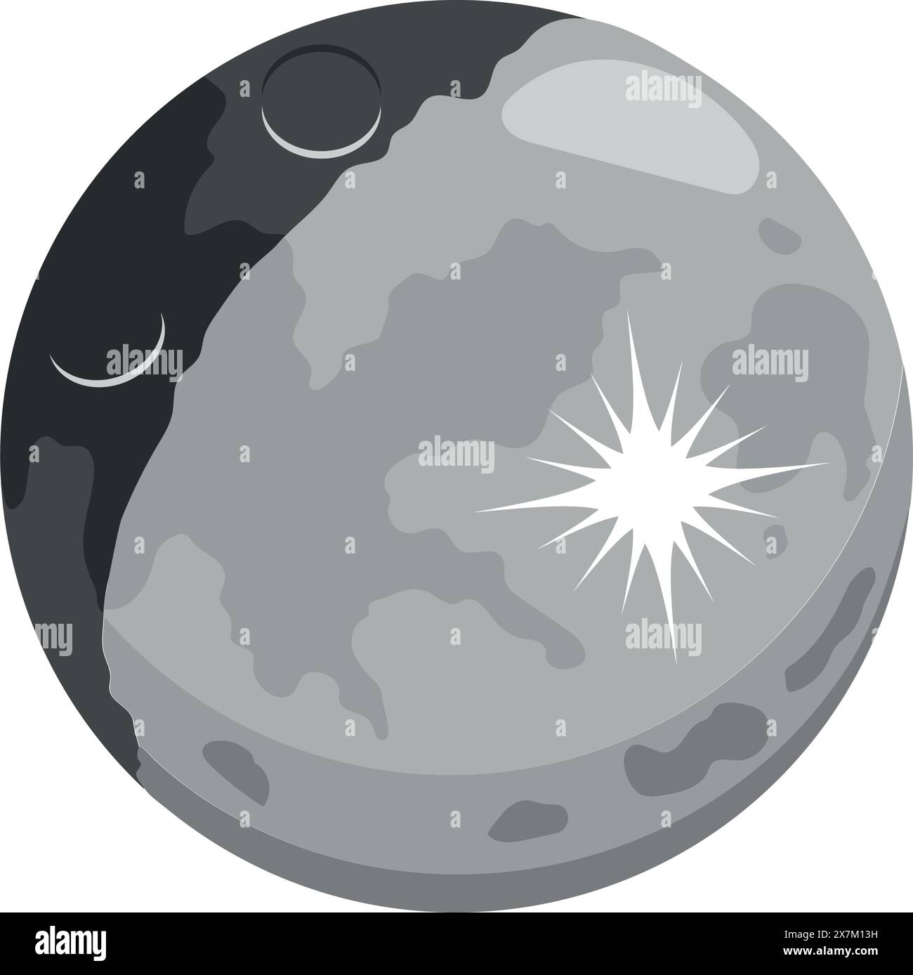 waxing gibbous moon phase Stock Vector Image & Art - Alamy