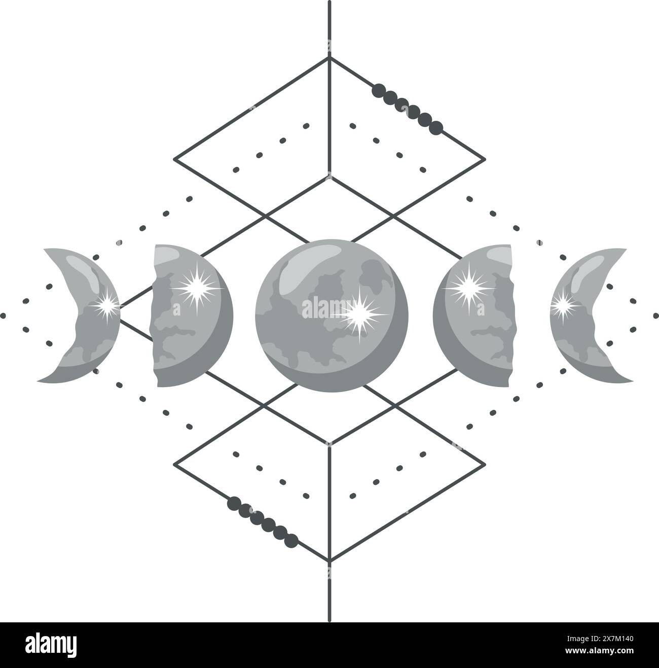 moon phases in the solar system Stock Vector Image & Art - Alamy