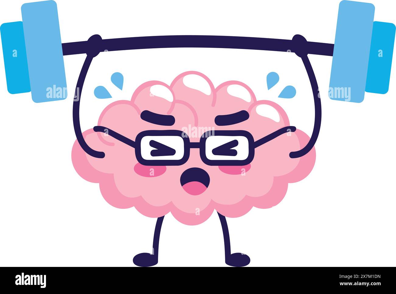 brain doing exercise cartoon Stock Vector Image & Art - Alamy