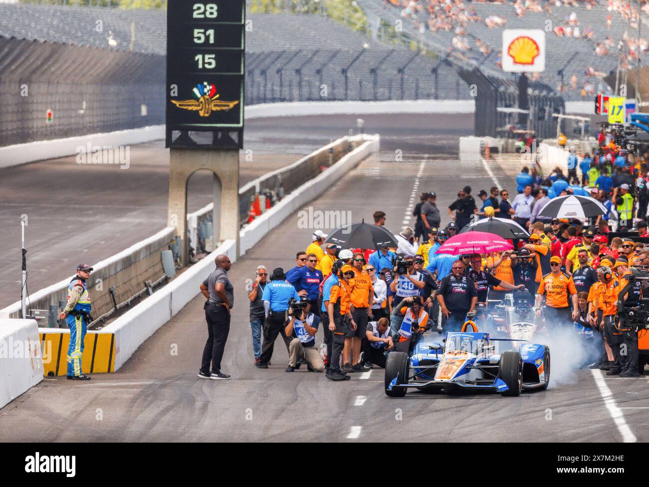 Indianapolis, United States. 19th May, 2024. Kyle Larson drives during ...