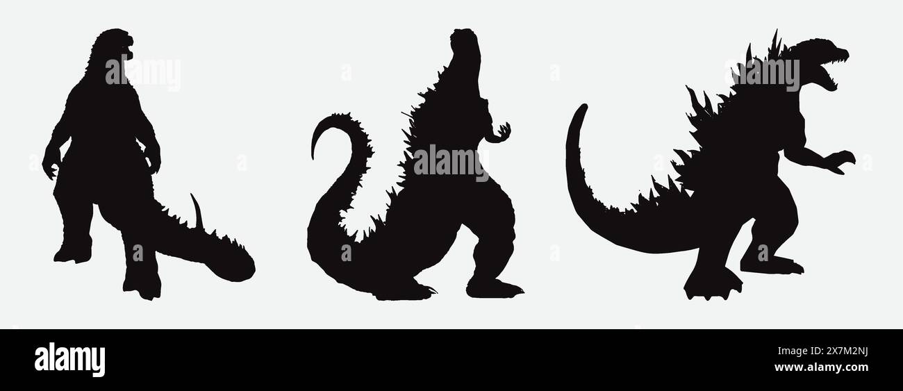 Godzilla outline hi-res stock photography and images - Alamy