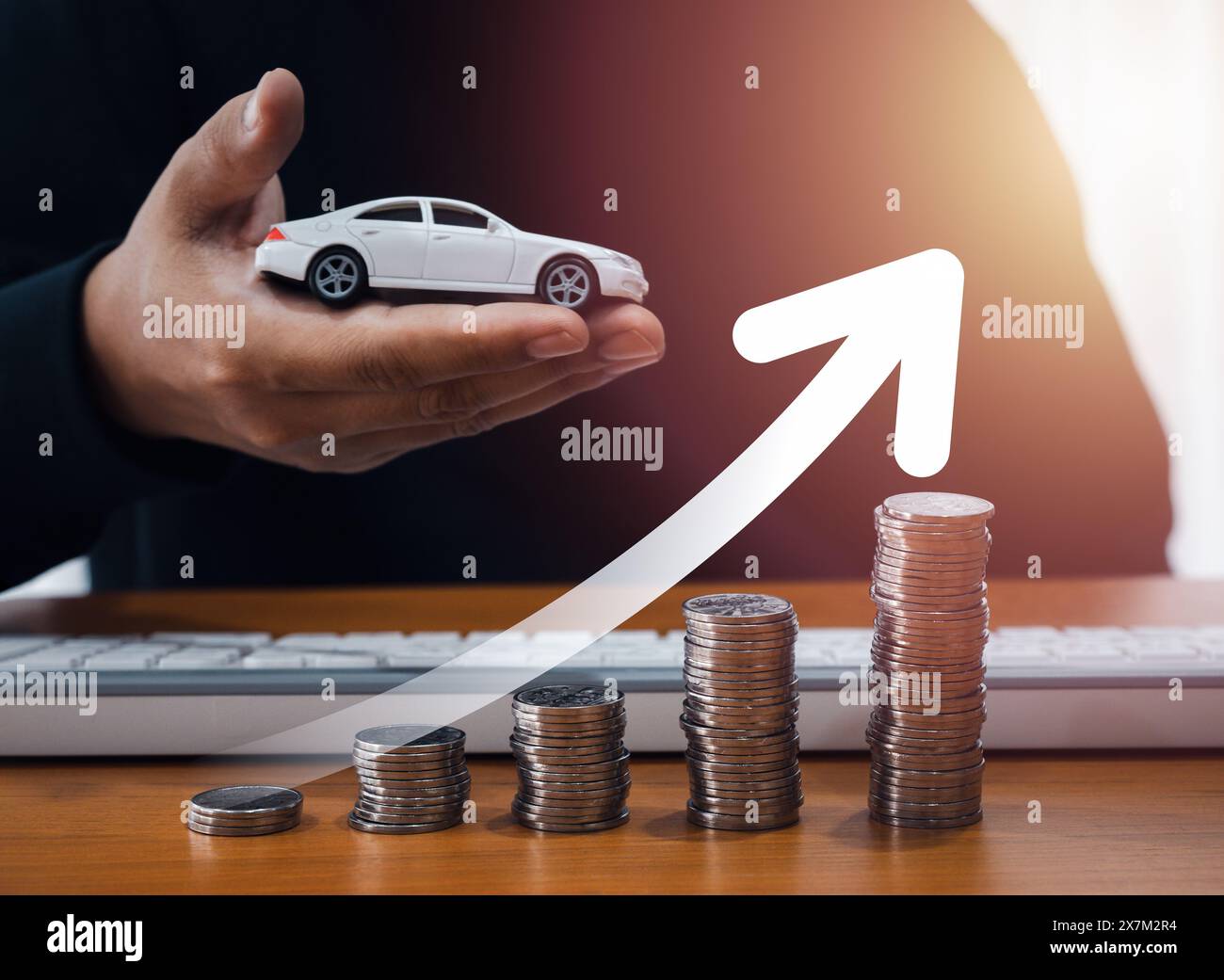 Car buying, insurance concept, vehicle tax, profit from sales concept ...