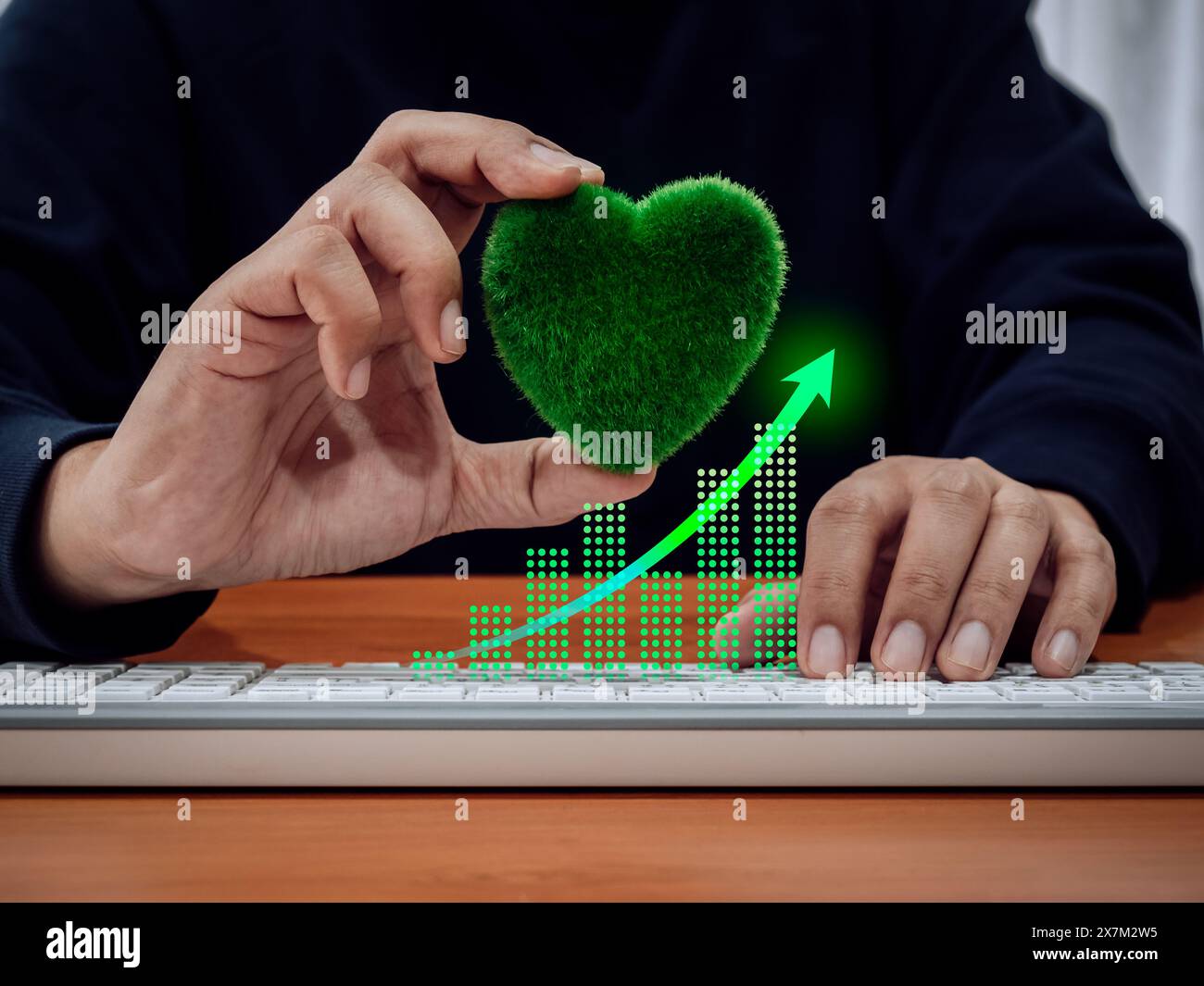 Green business eco company and earth care sustainable development ...