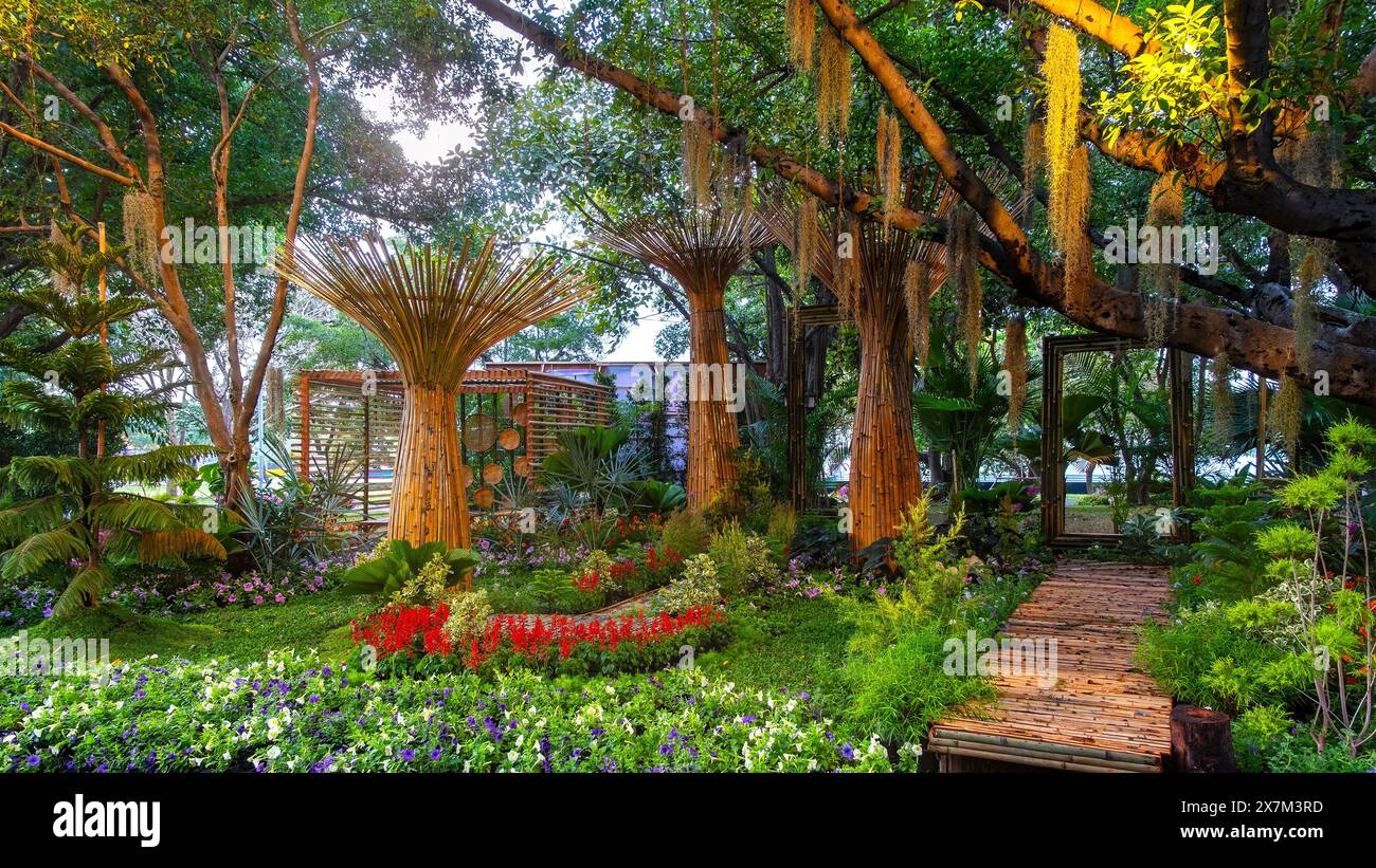 Bangkok, Thailand - December 1 2023: Suanluang RAMA IX (Rama 9 Royal ...