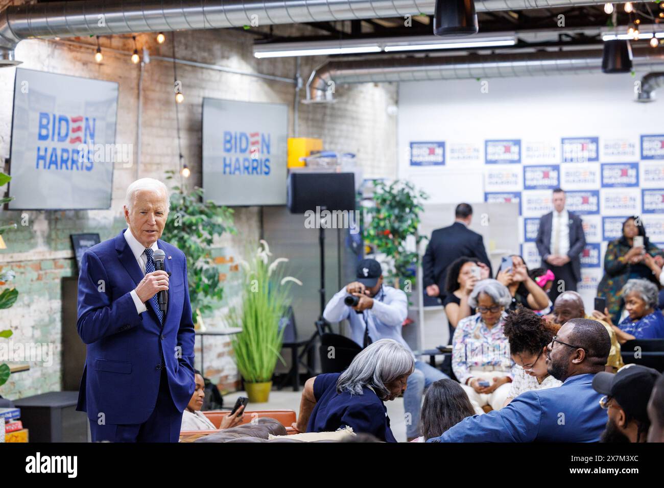 Detroit, United States. 19th May, 2024. President Joe Biden visits the ...
