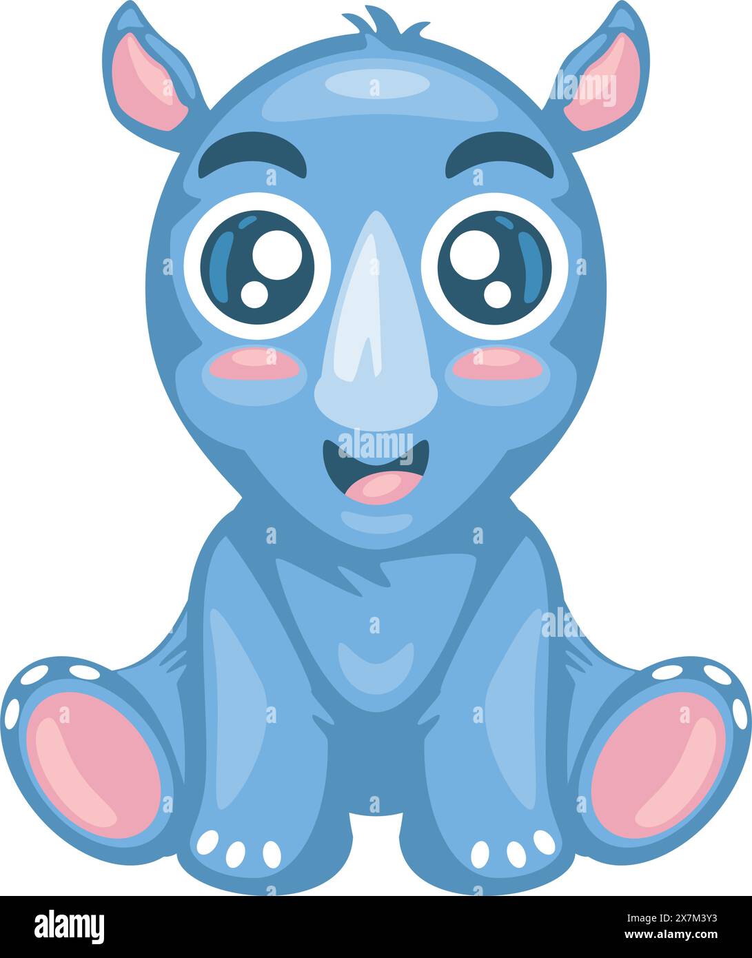 cute rhino seated Stock Vector Image & Art - Alamy