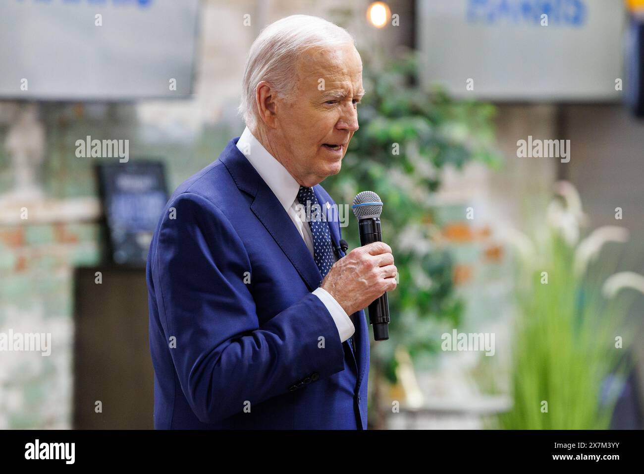President Joe Biden visits the CRED Cafe in Detroit, Mich., to speak ...