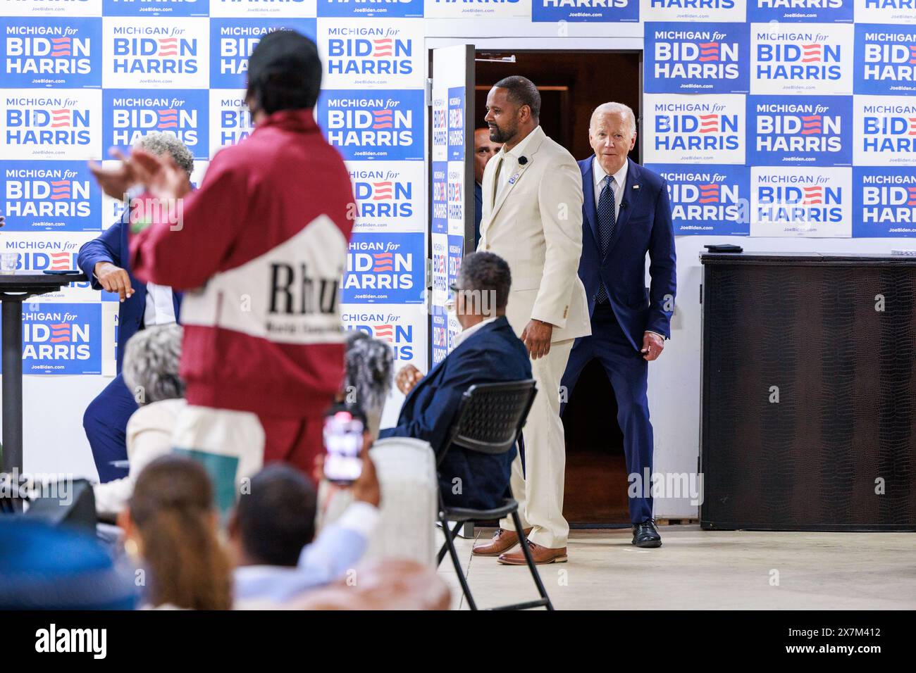 Detroit, United States. 19th May, 2024. President Joe Biden visits the ...