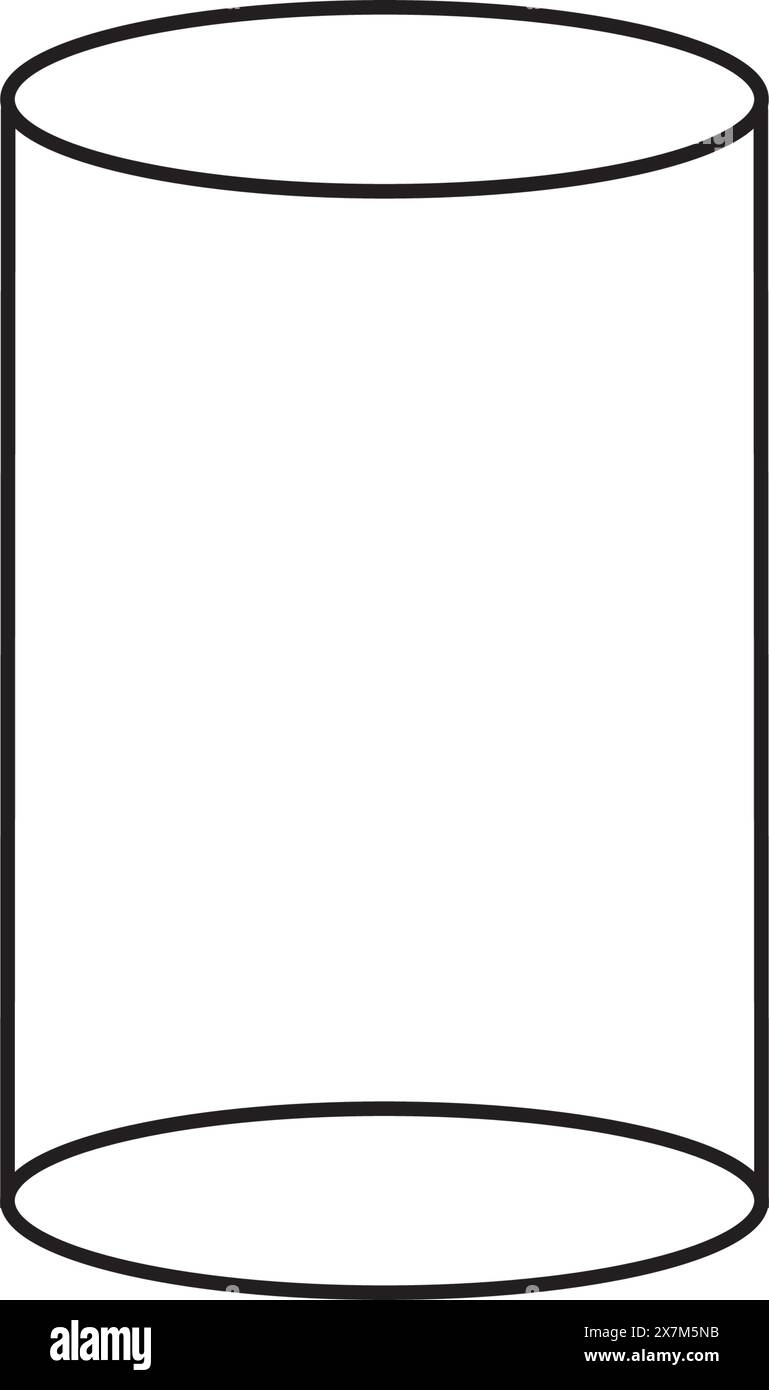 Cylinder geometrical figure outline icon. Symbol logo illustration ...