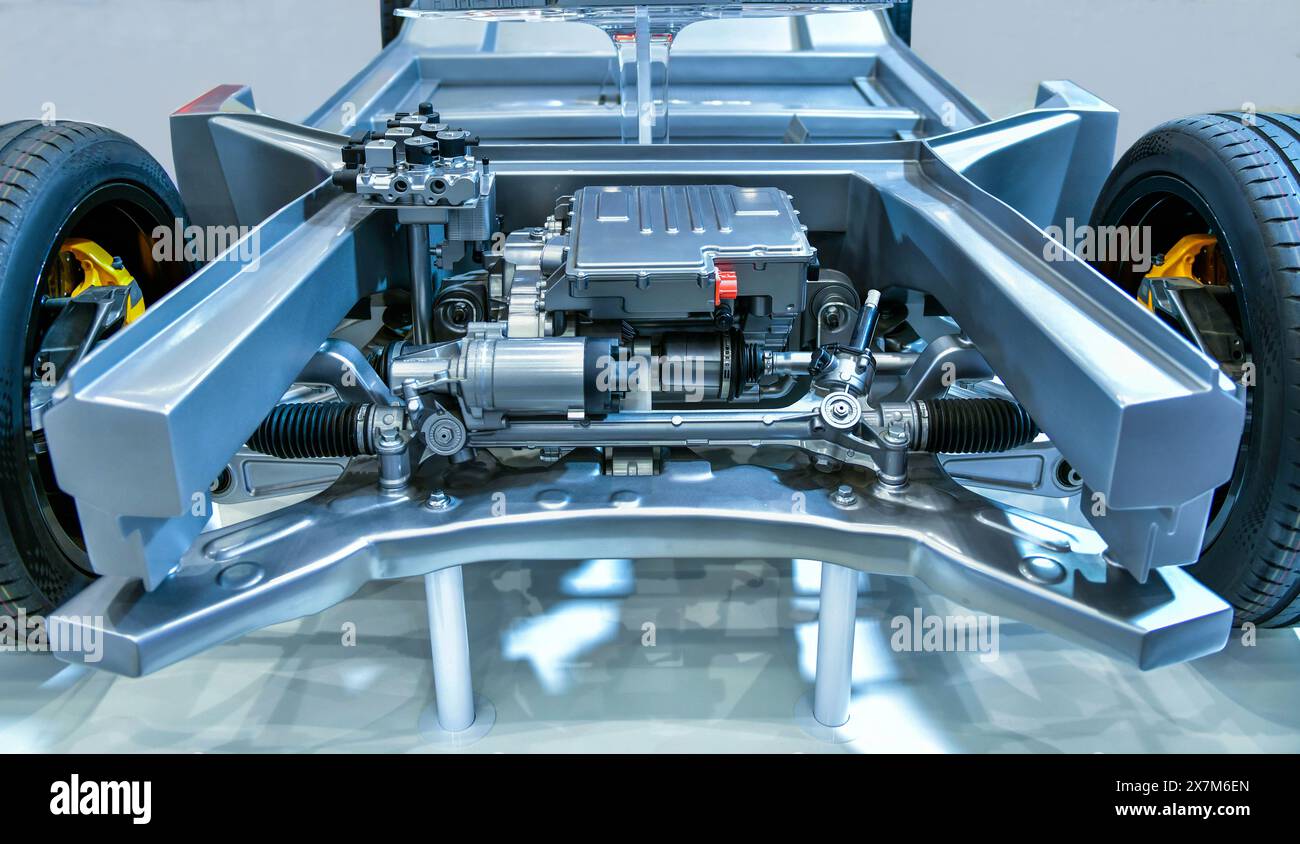 Electric vehicle chassis equipped with battery pack, Eco friendly ...