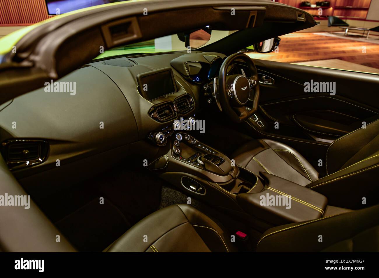 Bangkok ,Thailand ,May -15, 2024 : Interior of Aston martin vantage ...