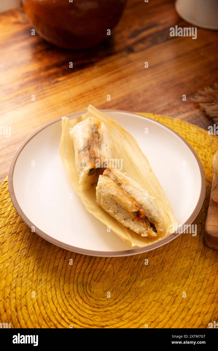 Tamales. hispanic dish typical of Mexico and some Latin American ...