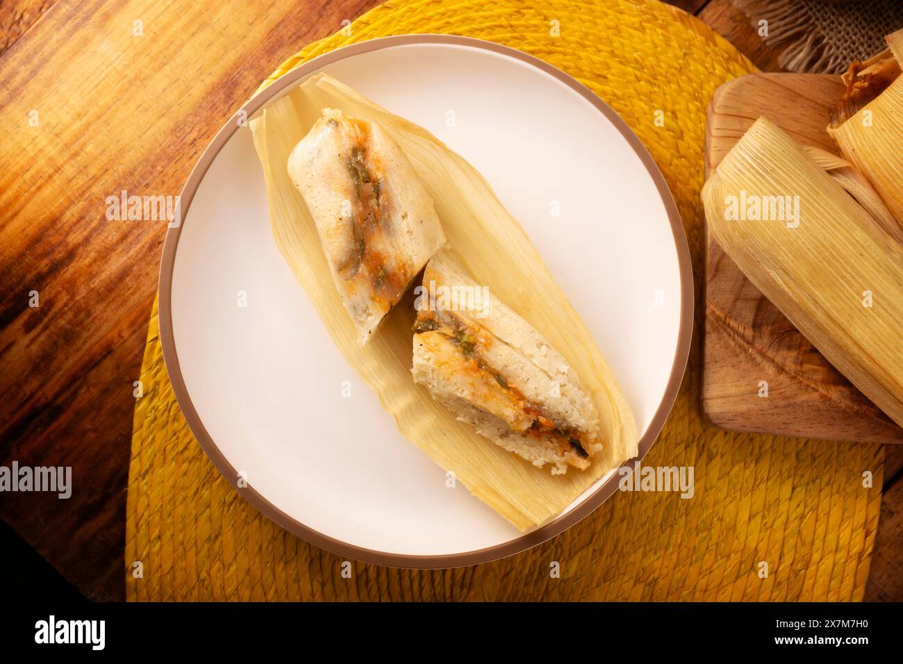 Tamales. hispanic dish typical of Mexico and some Latin American ...