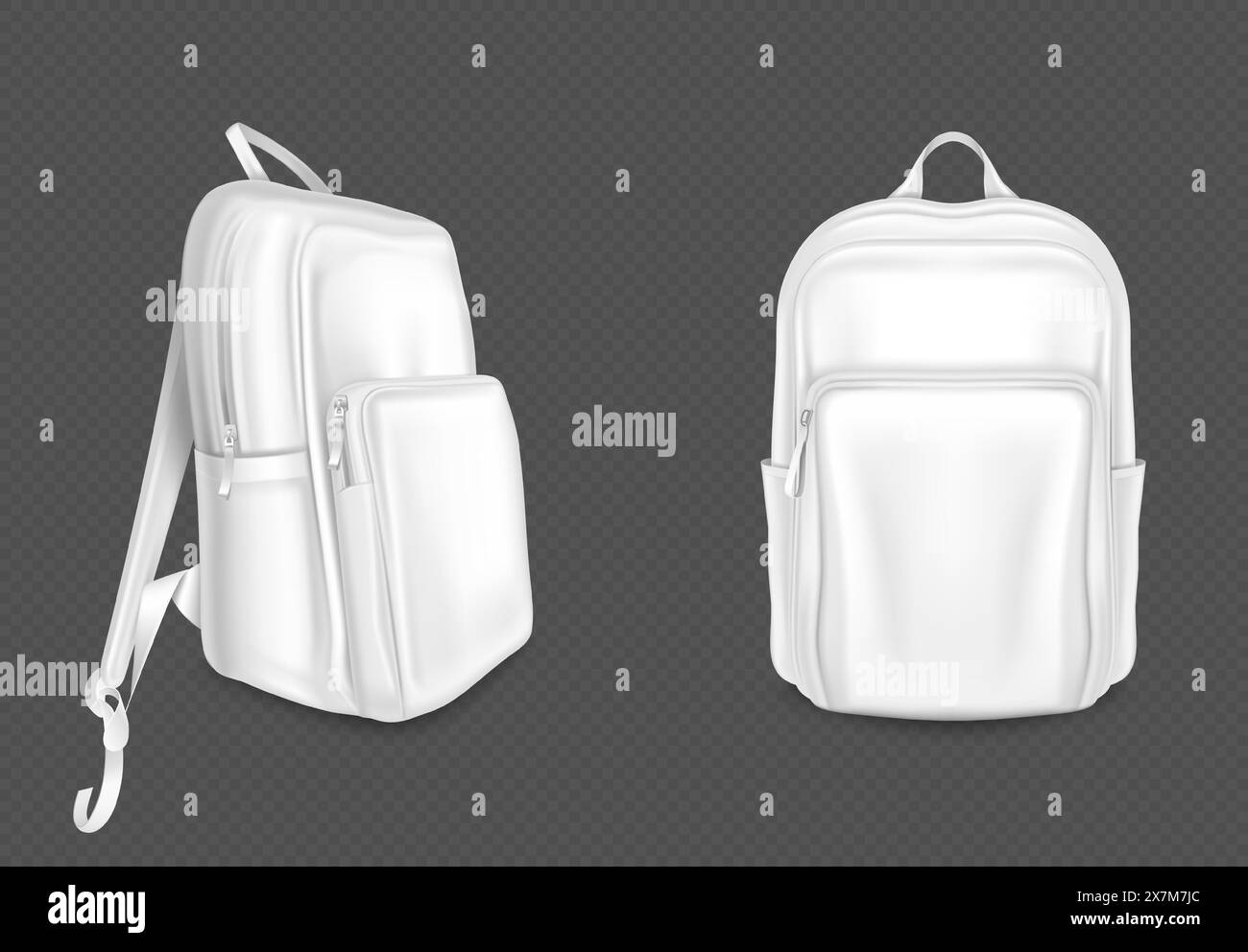 White background schoolbag Black and White Stock Photos & Images - Alamy