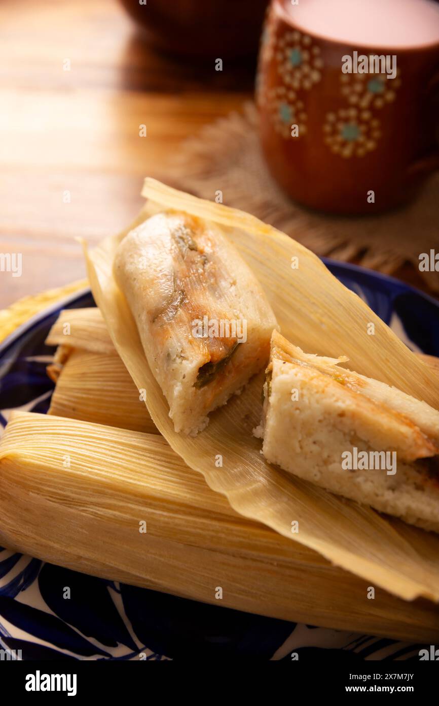 Tamales. hispanic dish typical of Mexico and some Latin American ...