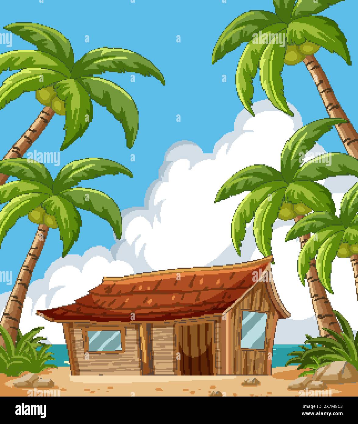 Foliage hut Stock Vector Images - Alamy