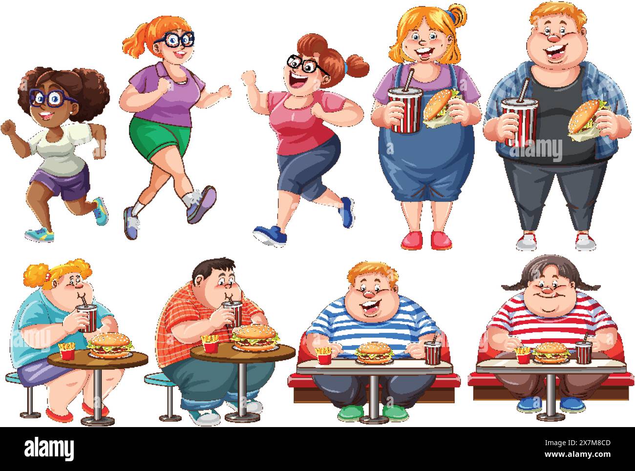 Diverse group exercise Stock Vector Images - Alamy