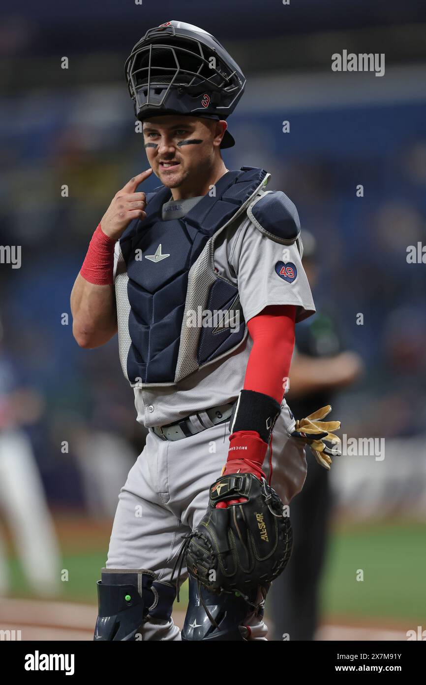 St. Petersburg, Florida, USA. 20th May, 2024. St. Petersburg, FL: Boston Red Sox catcher Reese ...