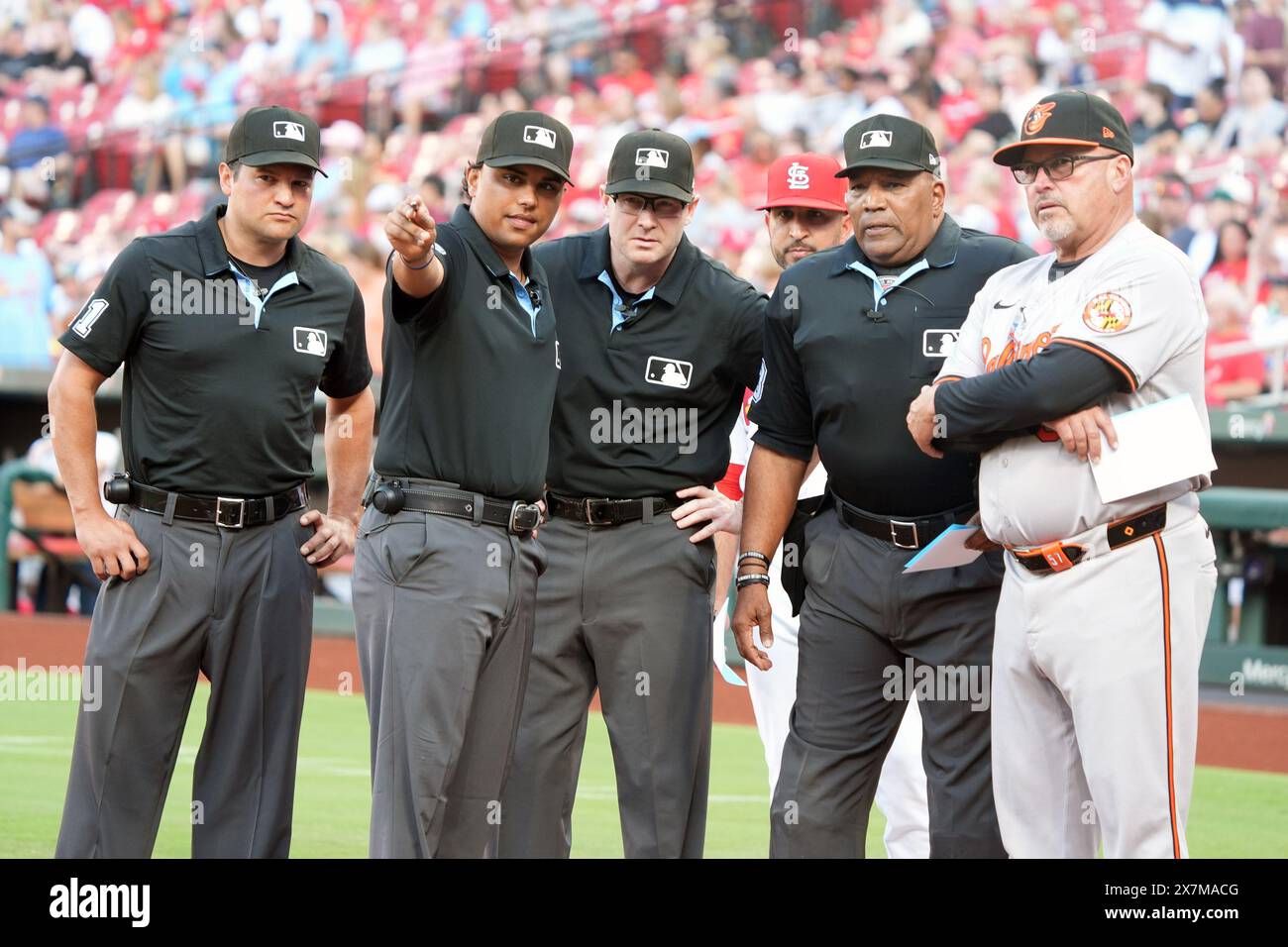 Major League umpires (L to R) Charlie Ramos, Eric Bacchus, Mike ...
