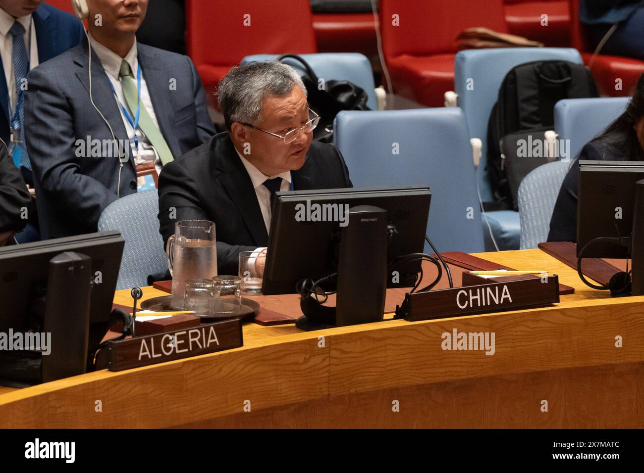 Ambassador Fu Cong of China speaks after the vote during SC meeting on ...