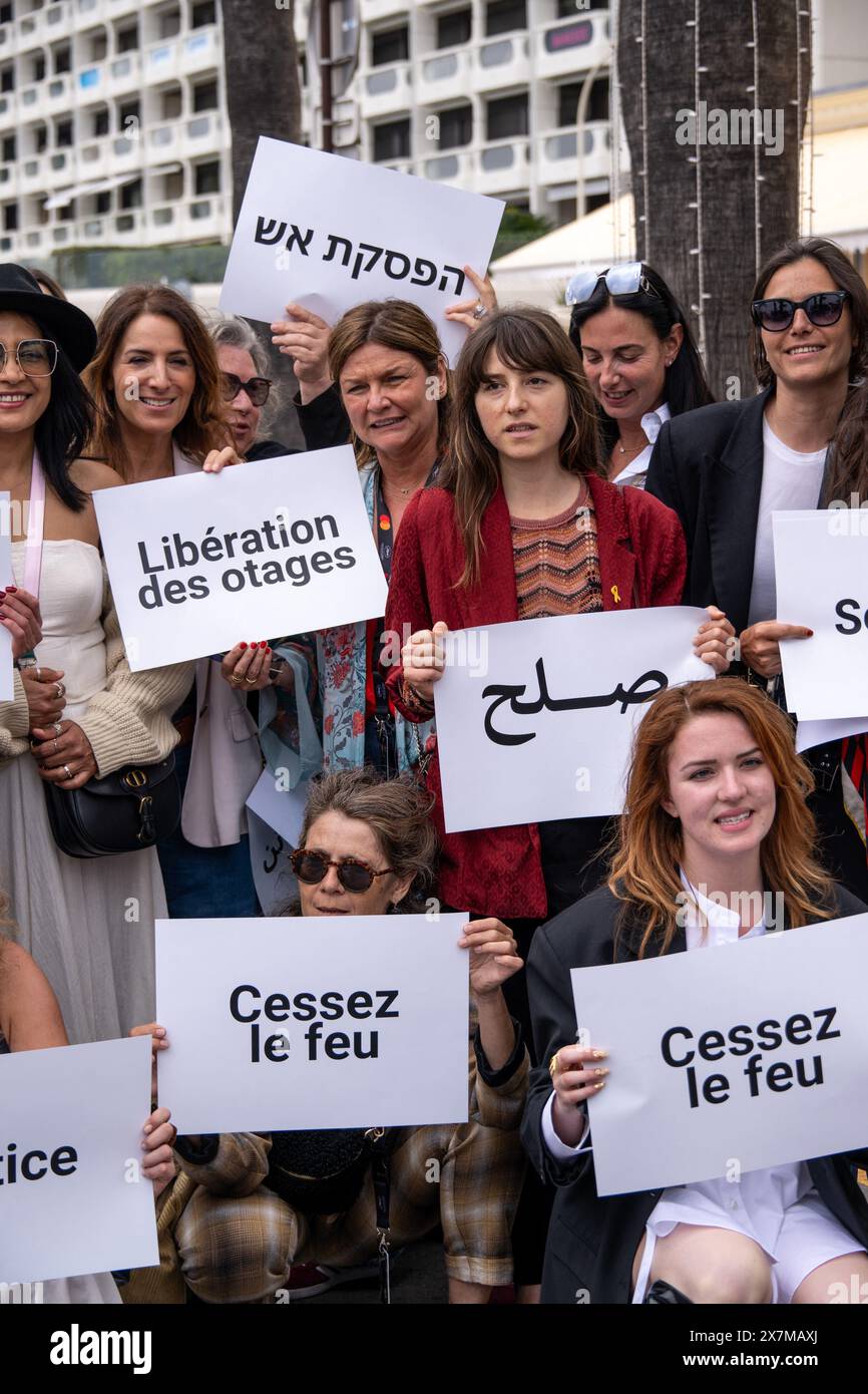 Cannes, France. 20th May, 2024. Moroccan Belgian actress Loubna Azabal ...