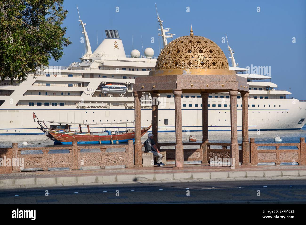 Muscat Waterfront, Oman - 2 January 2024: A tranquil day at Muscat’s ...