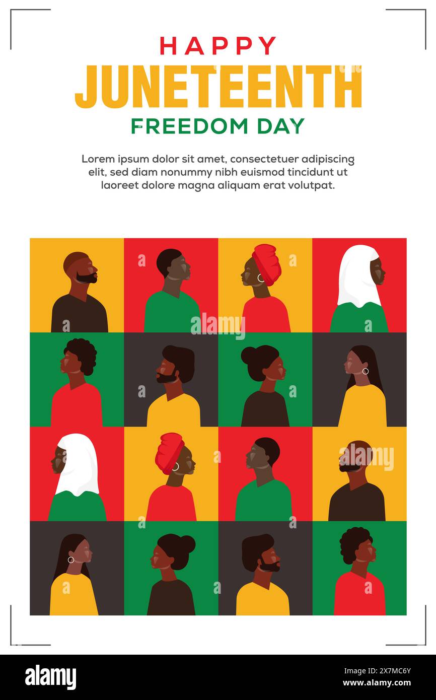 flyer Juneteenth Freedom Day illustration concept design Stock Vector ...