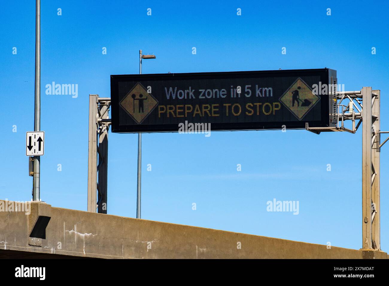 Information sign for motorists on Confederation Bridge in Cape ...