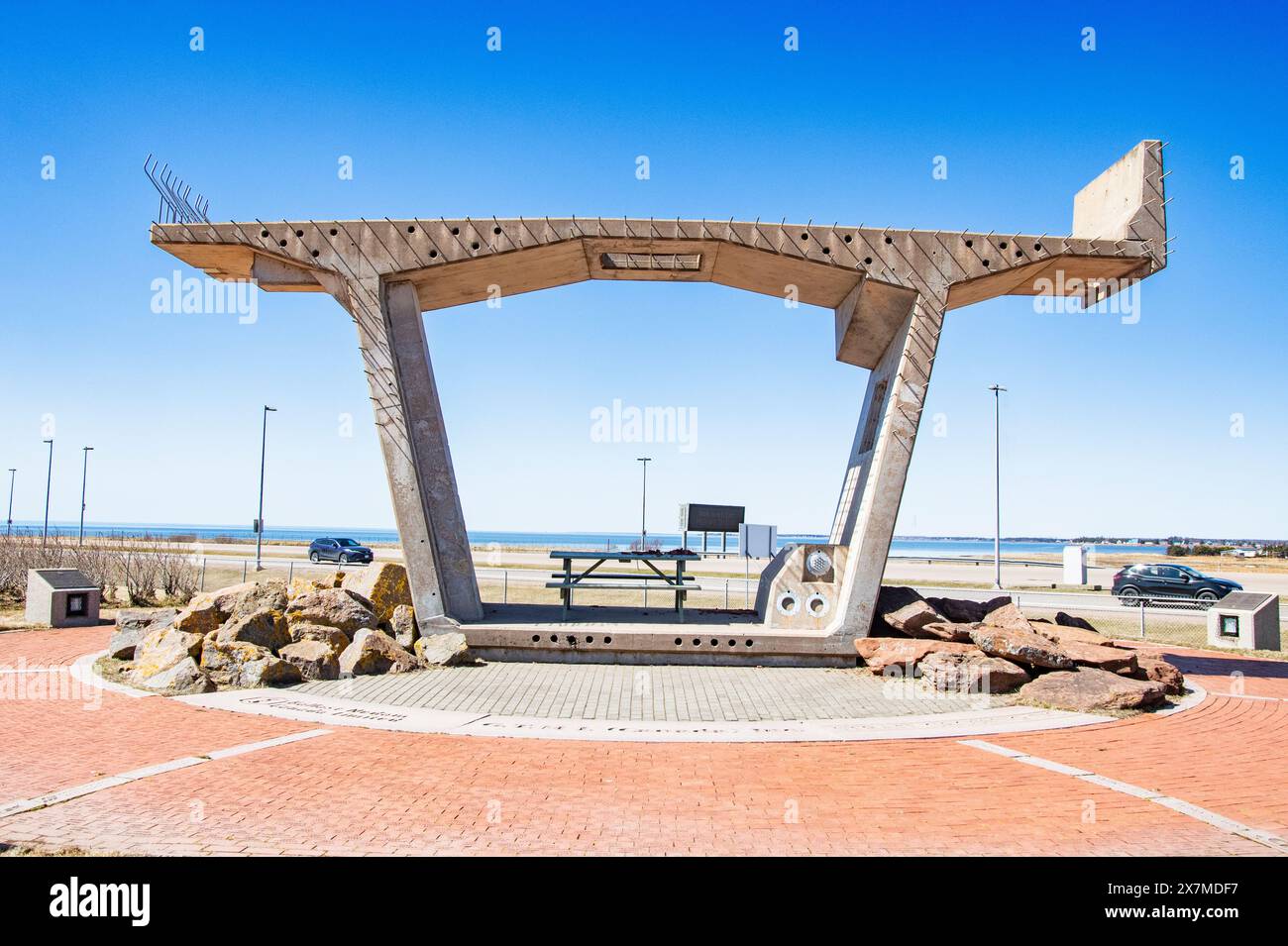 Bridge segment display used as a picnic shelter in Borden-Carleton ...