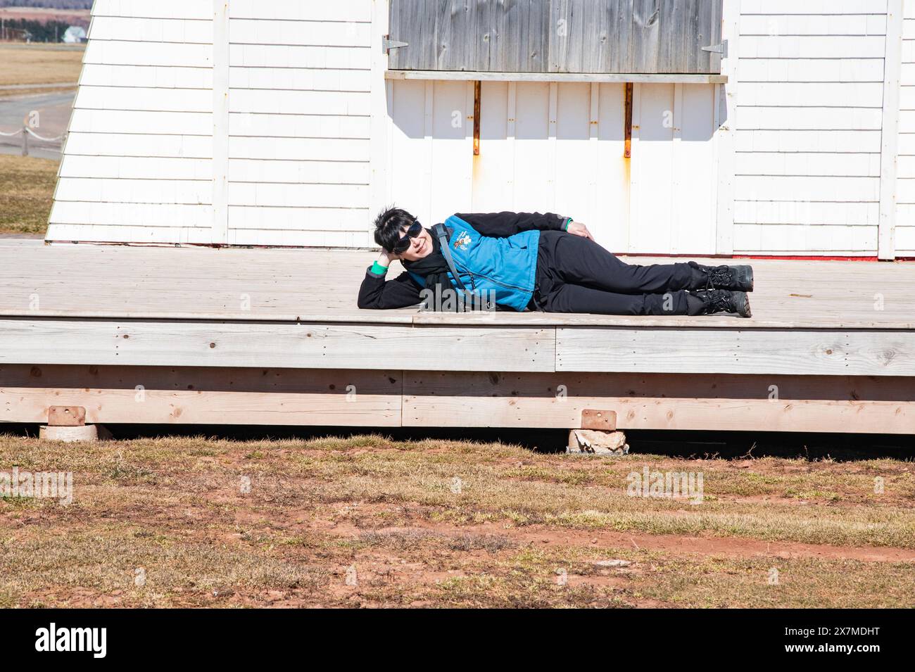 Relaxing by the Port Borden Front Range Lighthouse in Borden-Carleton ...