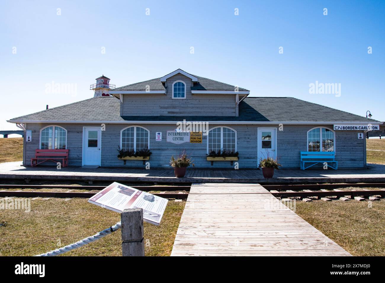 Train station at Marine Rail Historical Park in Borden-Carleton, Prince ...