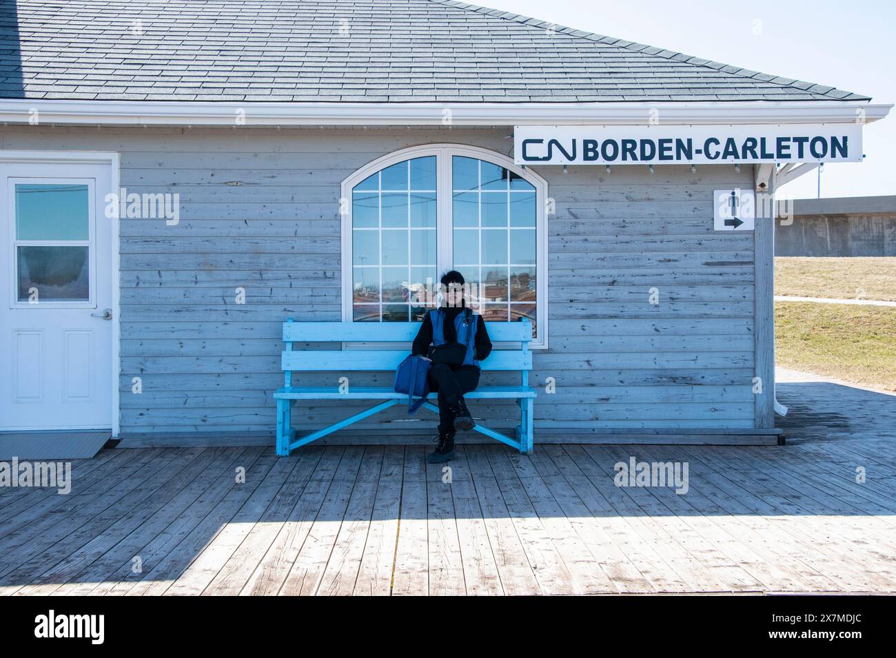 Train station at Marine Rail Historical Park in Borden-Carleton, Prince ...