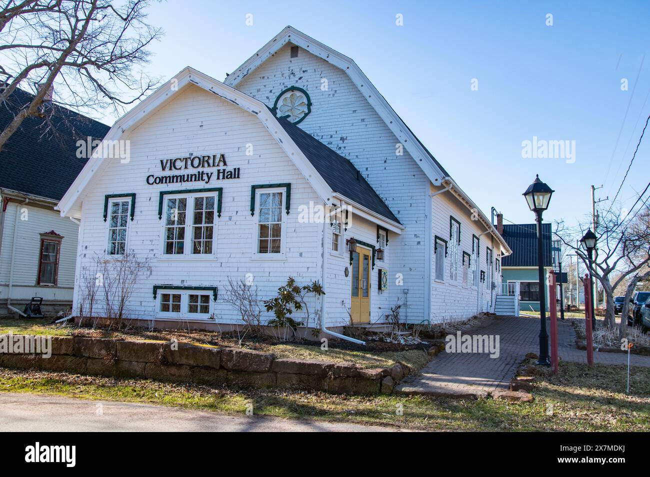 Community hall in Victoria, Prince Edward Island, Canada Stock Photo ...