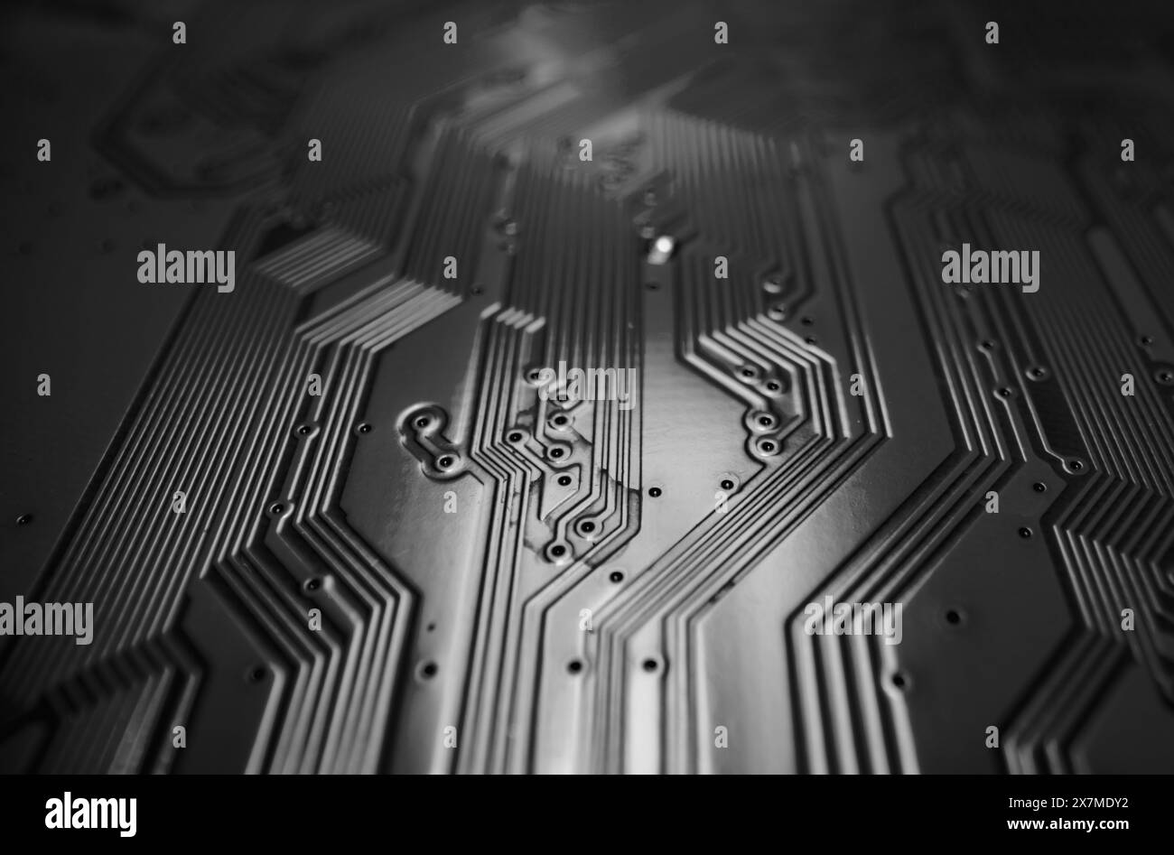 Technology Background High Tech Electronic Circuit Board Background Close Up Macro Electronic