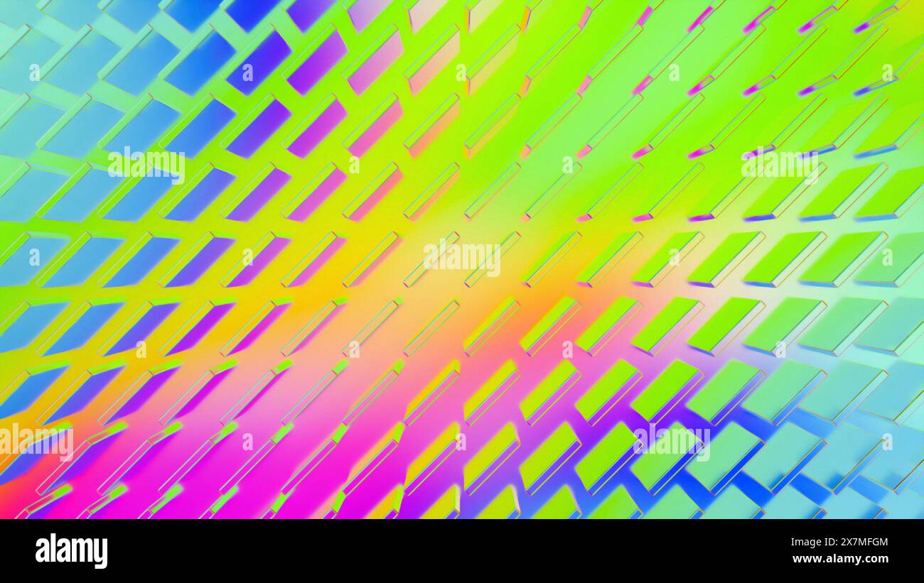 Diagonal rectangles pattern background stylized rainbow iridescent ...