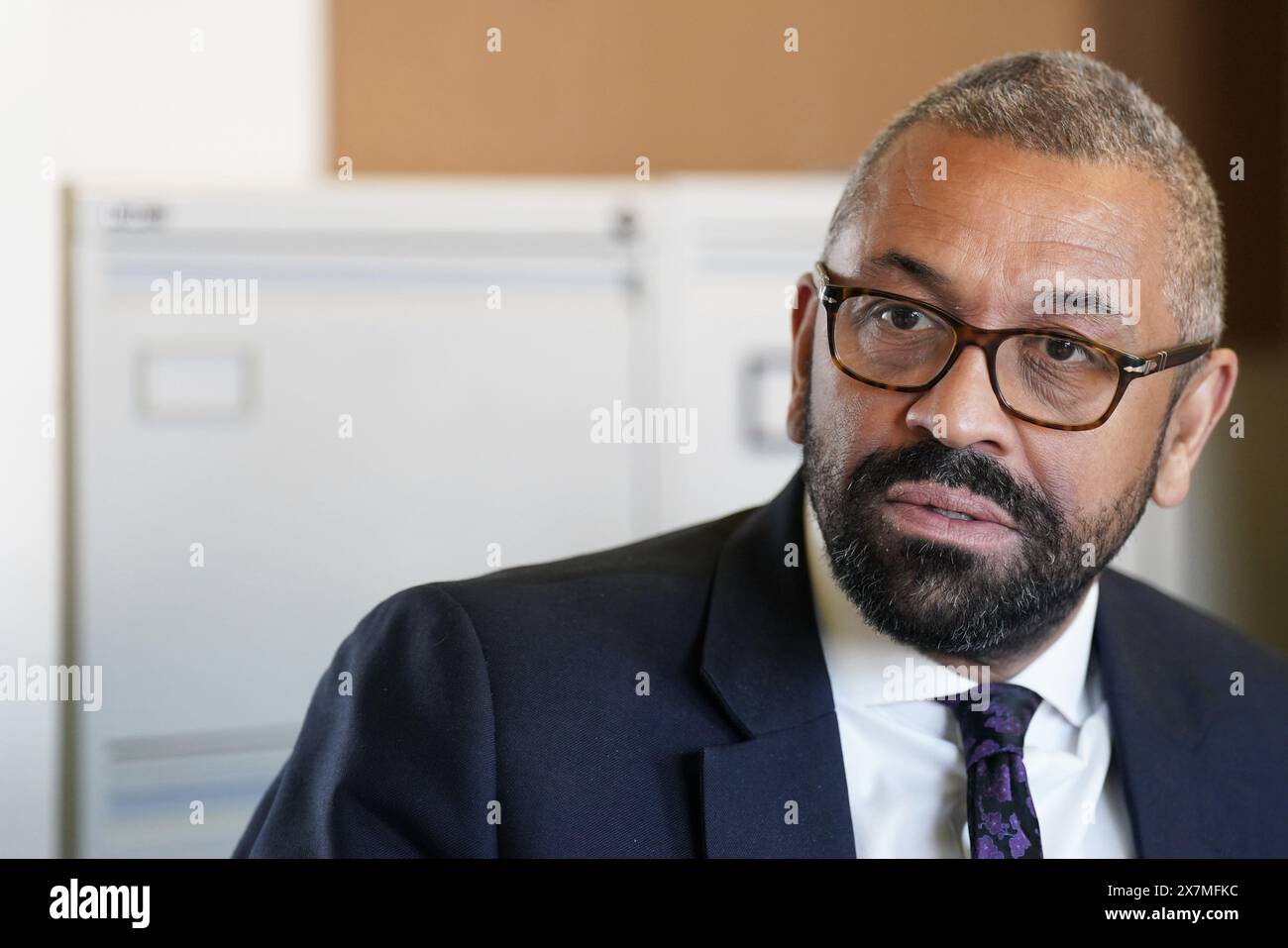 Home Secretary James Cleverly during a visit to Essex Police ...
